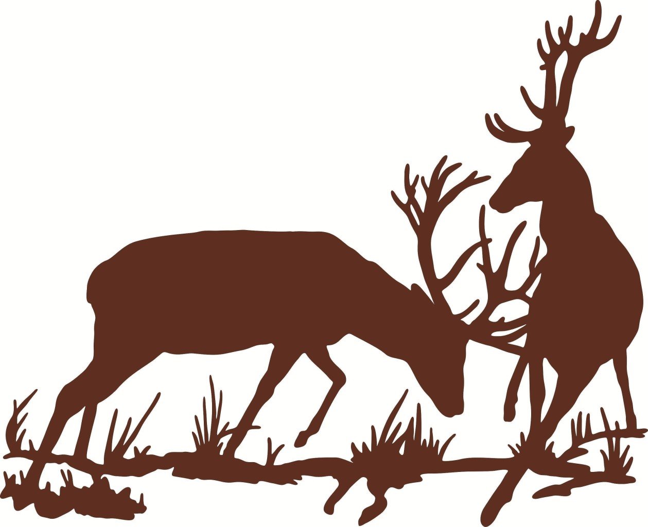 Deer Fighting Silhouettes Unique Elk Silhouette, Elk Wildlife Wall