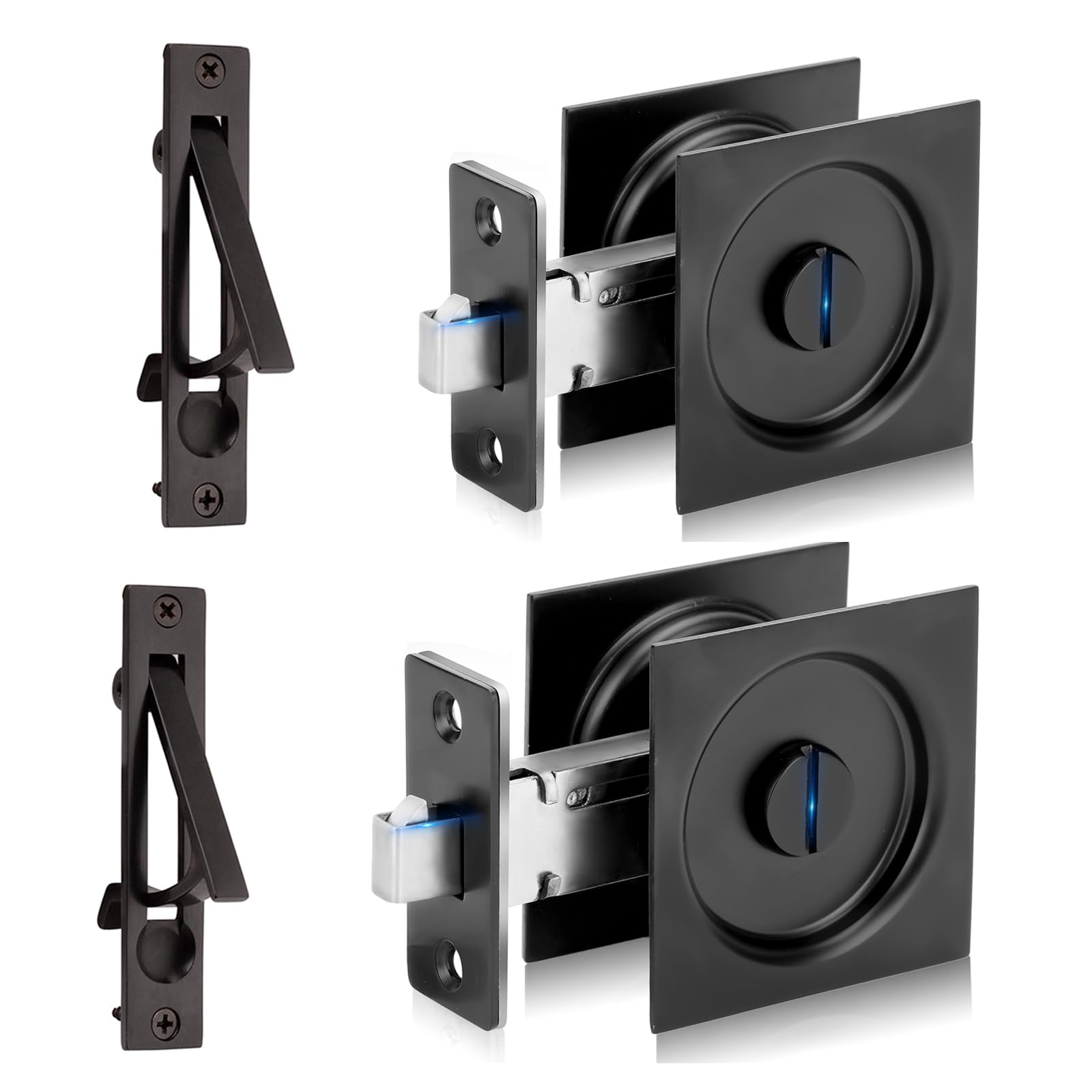 Dontay Pocket Door Privacy Lock and Pull, Stainless Steel 304 ...