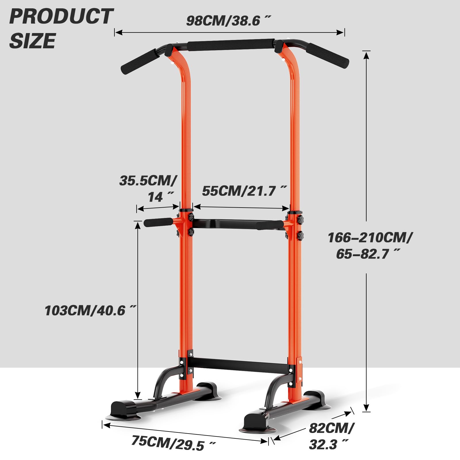 Snapklik.com : Soges Power Tower Pull Up Bar Station, Free Standing ...