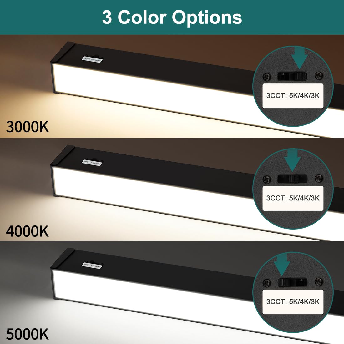 Snapklik.com : Kadision 8FT LED Linear Light, 100W 13000lm 3000K/4000K ...