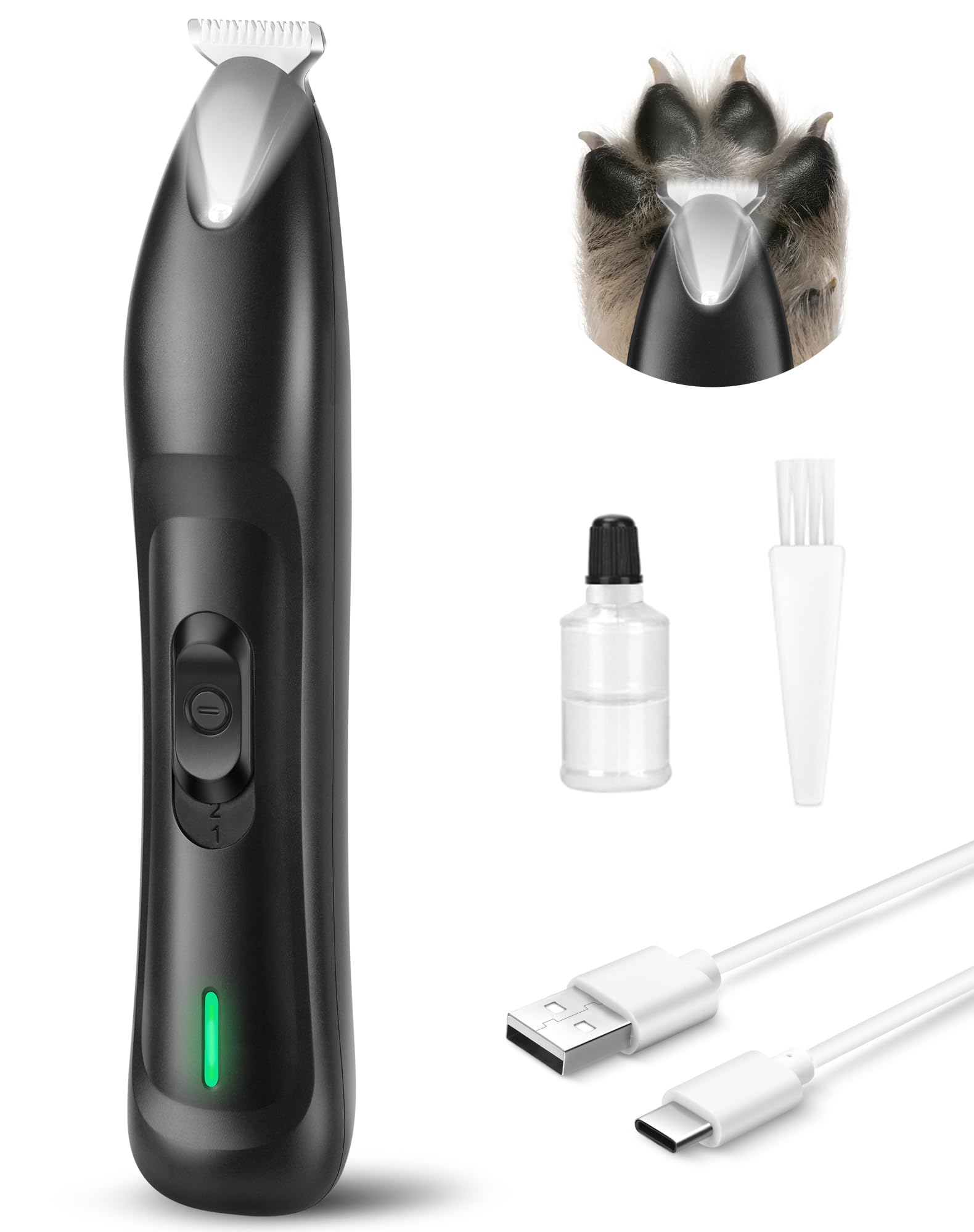Amazon.com: dodiff Dog Paw Trimmer with LED Light, Rechargeable ...