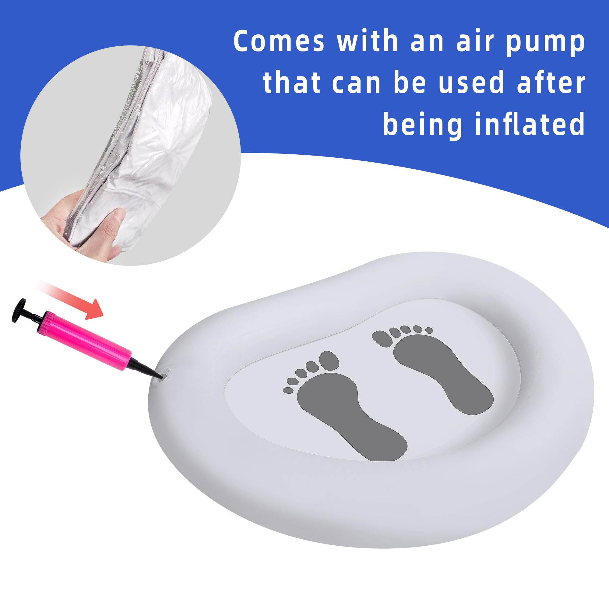 Snapklik.com : 2 Pack Inflatable Pool Foot Bath B-Folding Pool Foot ...