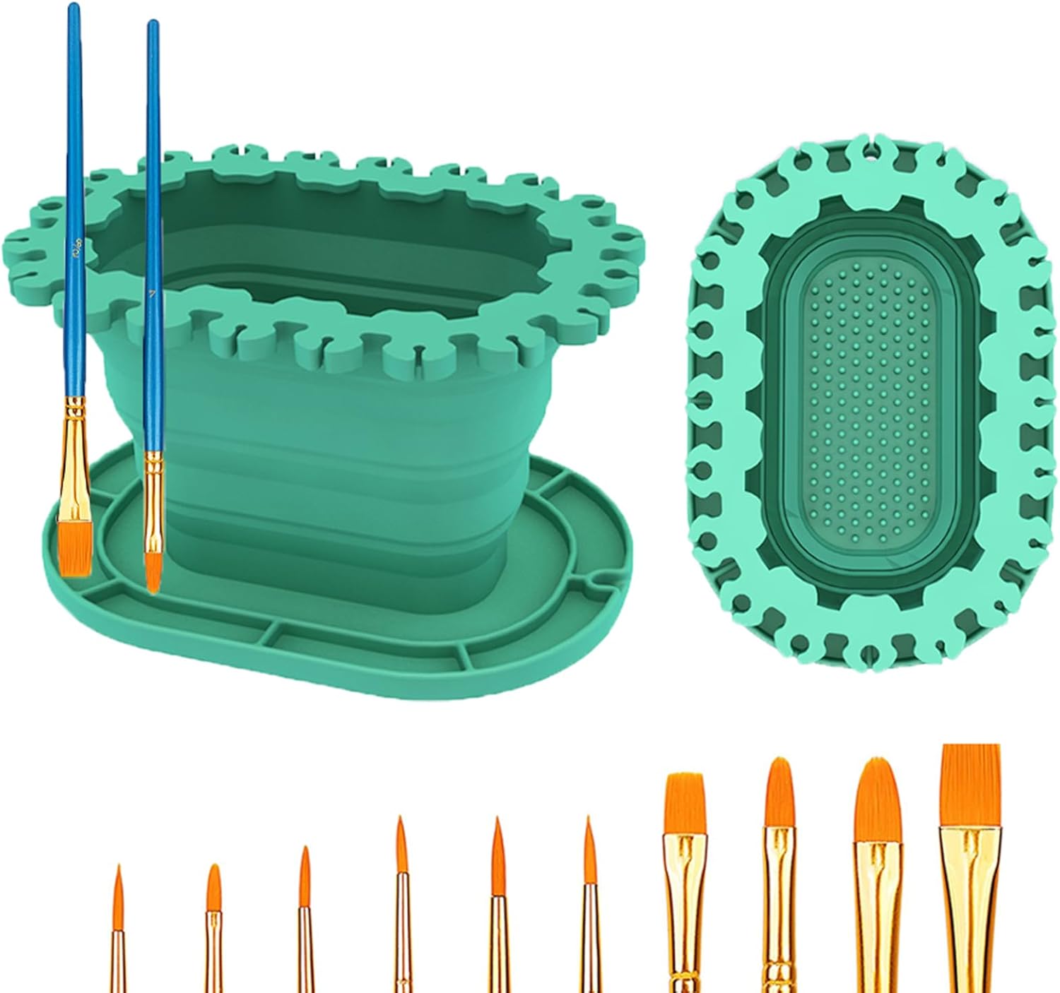 Amazon.com: Paint Brush Cleaner Rinse Cup (All-in-One), Foldable ...