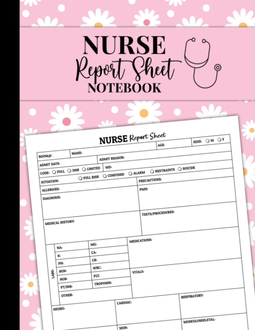Nurse Report Sheet Notebook: Nursing Brain Sheet Notebook, Simple ...