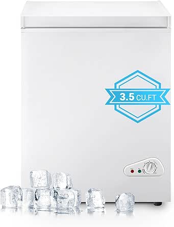 Amazon.com: Mini Chest Freezer 3.5 Cu.Ft, Small Top Door Deep Freezer ...