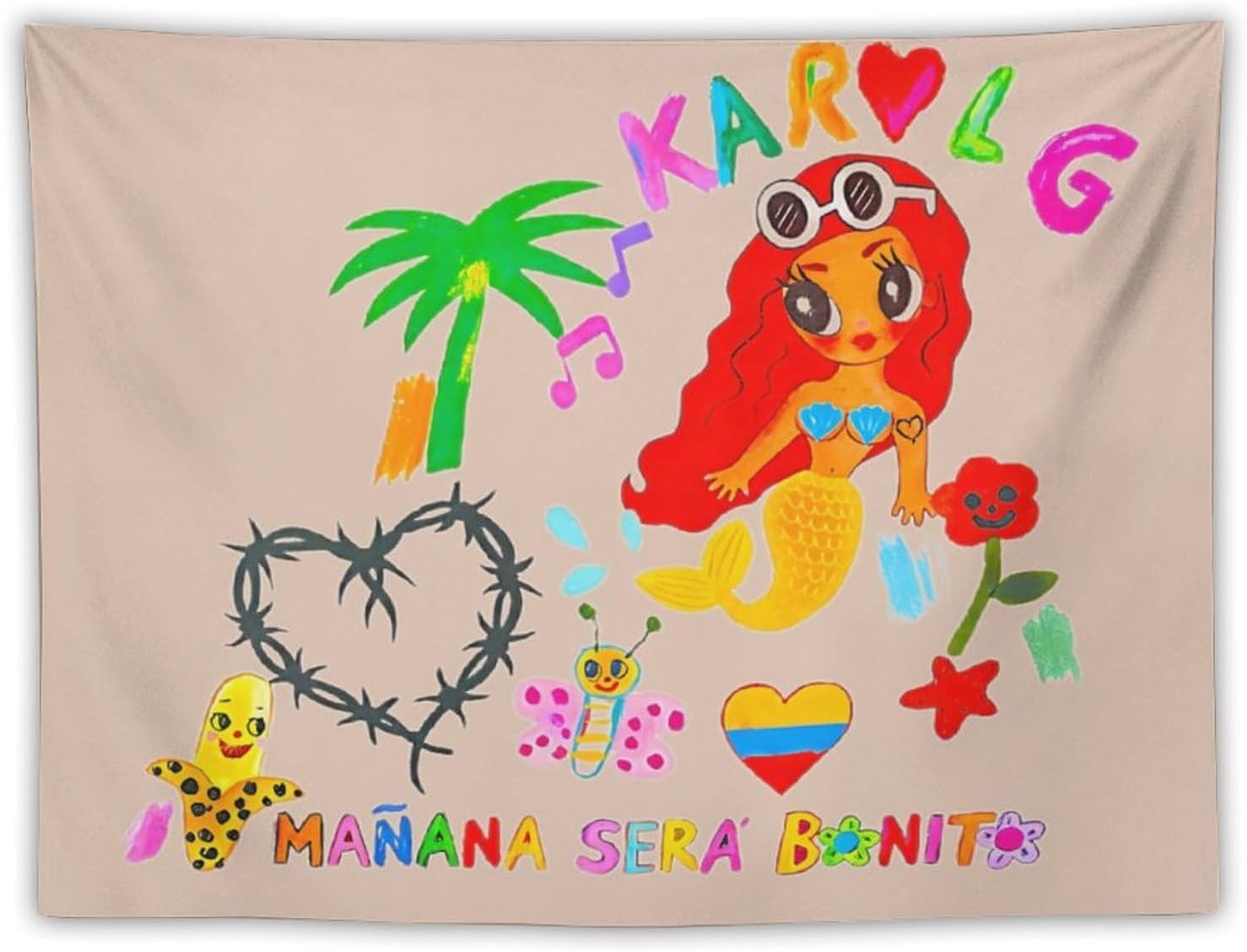 Amazon.com: DOBOER Manana Sera Bonito Merch Tapestry for Bedroom ...