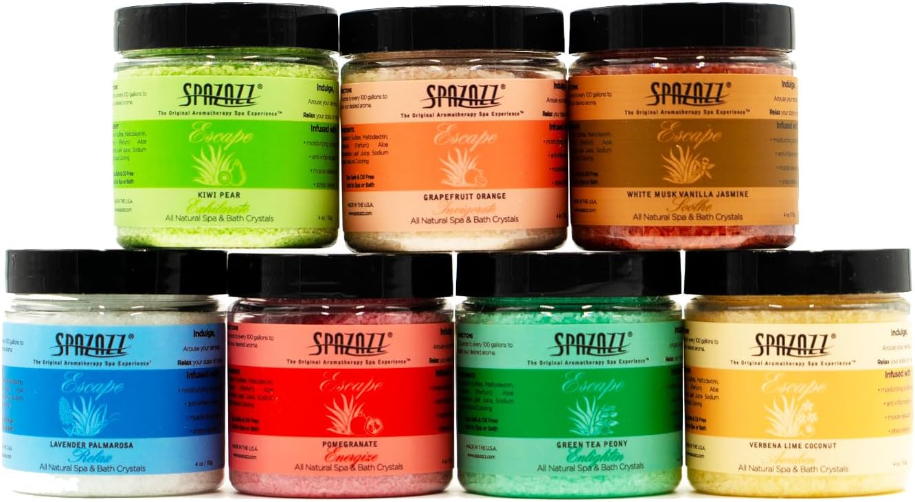 Amazon.com : Hot Tub & Spa Bath Salt Aromatherapy Crystals - Spazazz ...