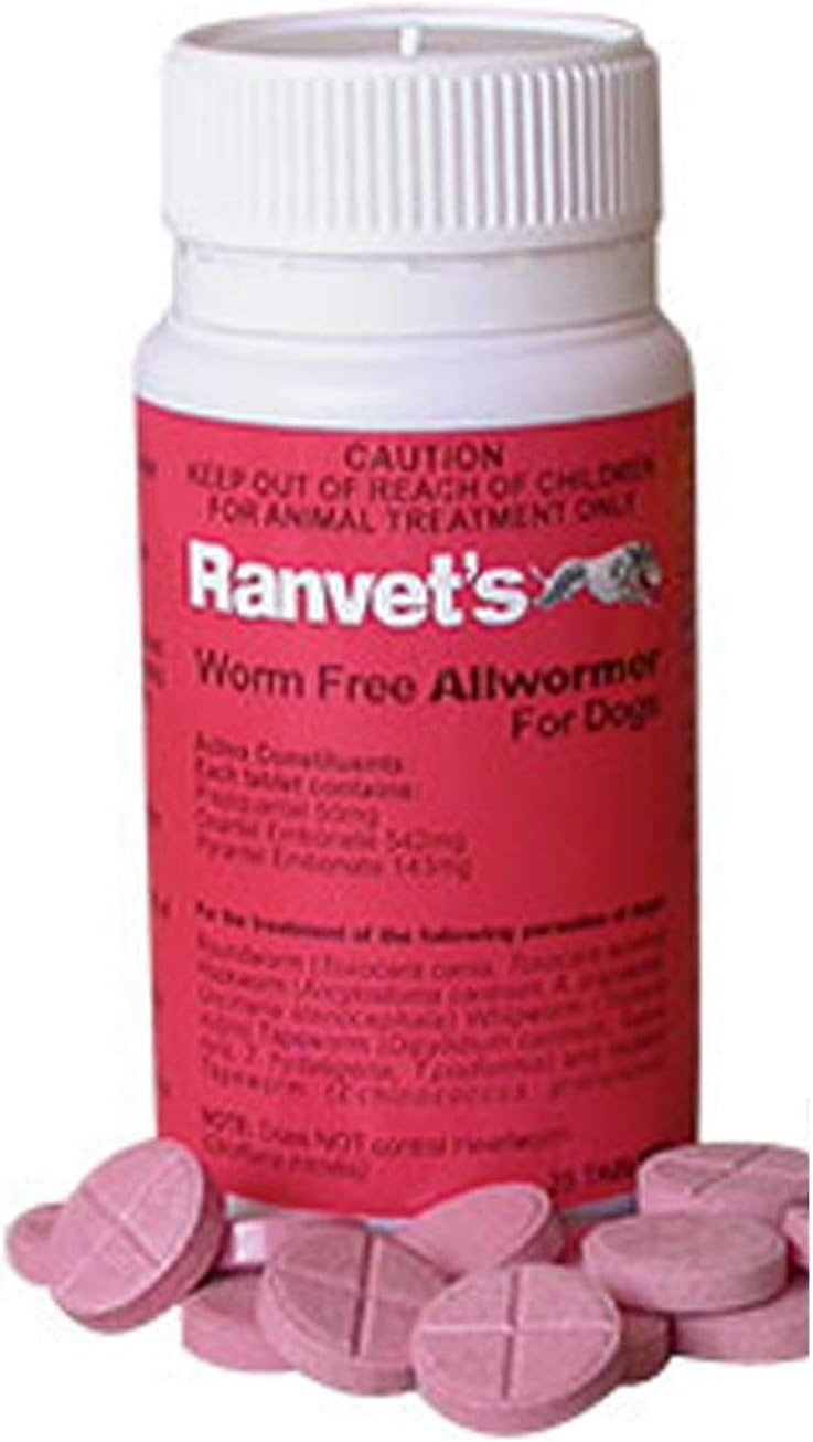 Ranvet Worm Free Allwormer Tablets, 100 Count : Amazon.com.au: Pet Supplies