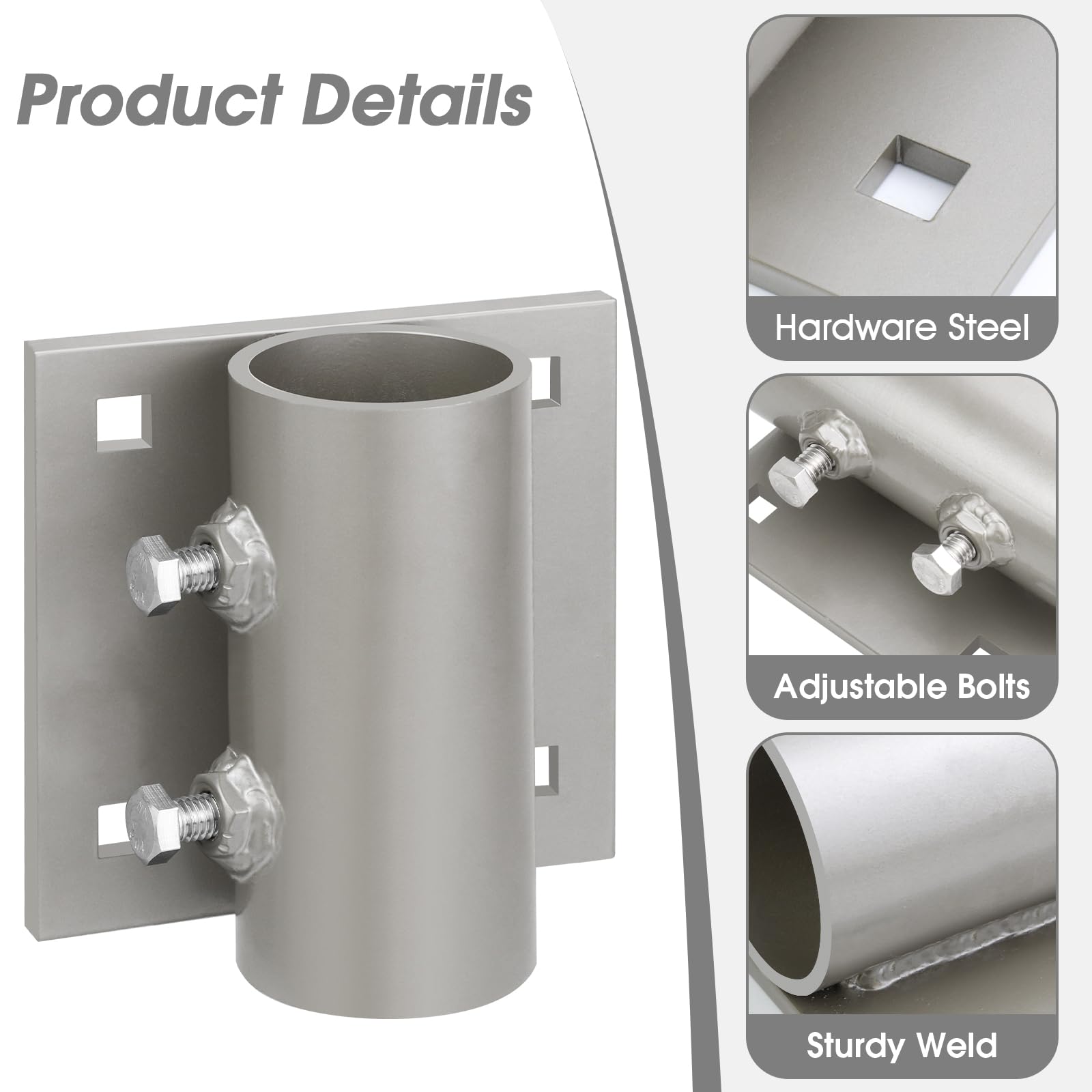 Snapklik.com : Dock Brackets Hardware Stationary Dock Side Leg Pipe Holder
