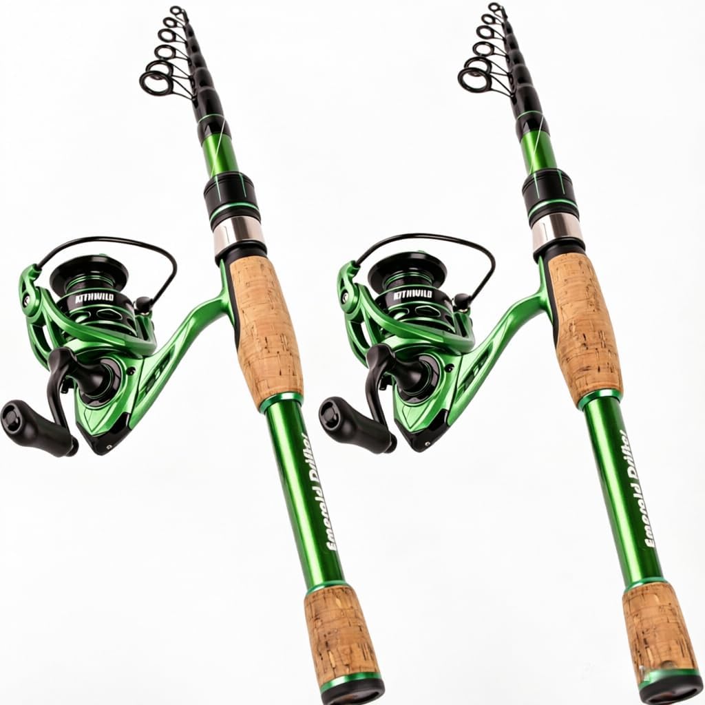 Amazon.com : KITHWILD Telescopic Fishing Combo 2 Pack, 6FT Carbon Fiber ...