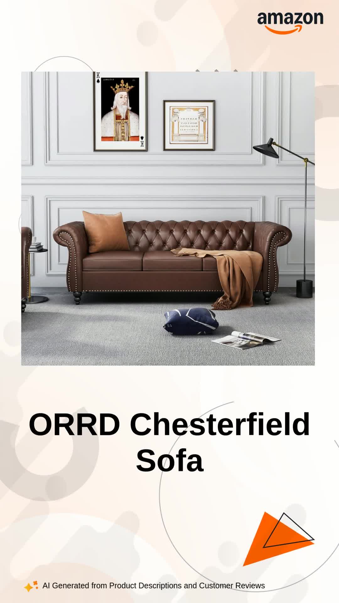 Watch ORRD Chesterfield Sofa on Amazon Live