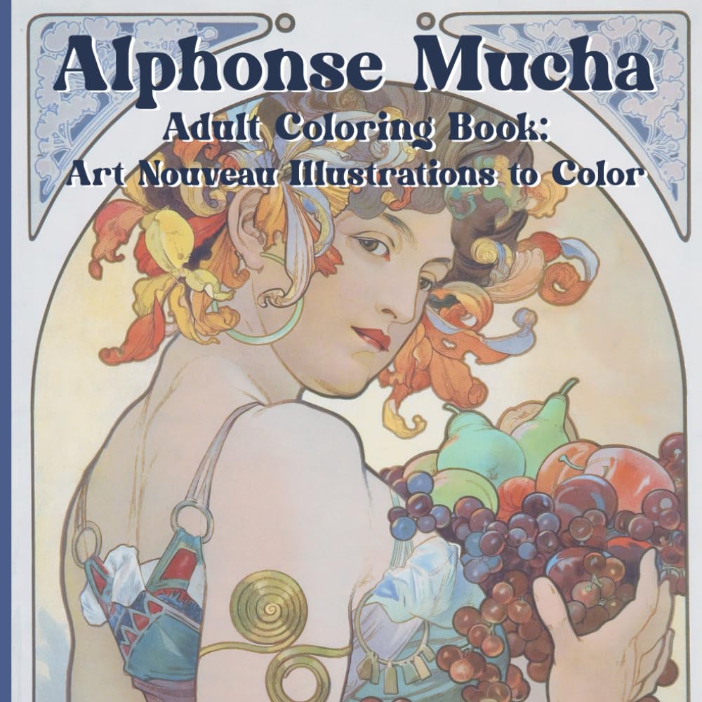 Amazon.com: Alphonse Mucha Adult Coloring Book: Art Nouveau ...
