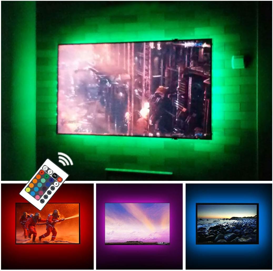 Amazon.com: CPLID USB TV Backlight RGB LED Neon Accent Lights Strips ...
