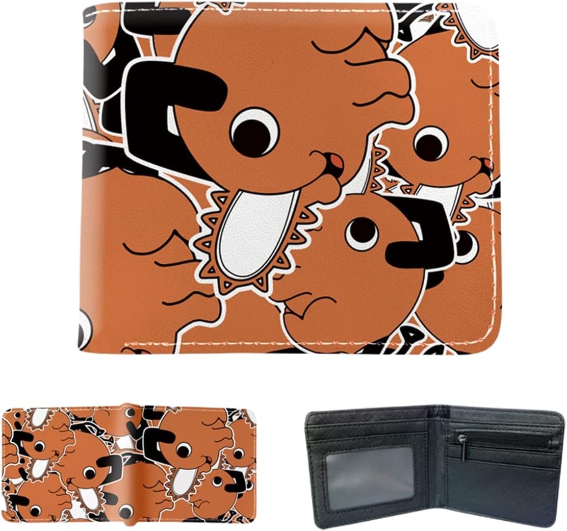 Chainsaw Men Anime Men Wallets Bi-Fold Wallet ID Card Credit Card Multi ...