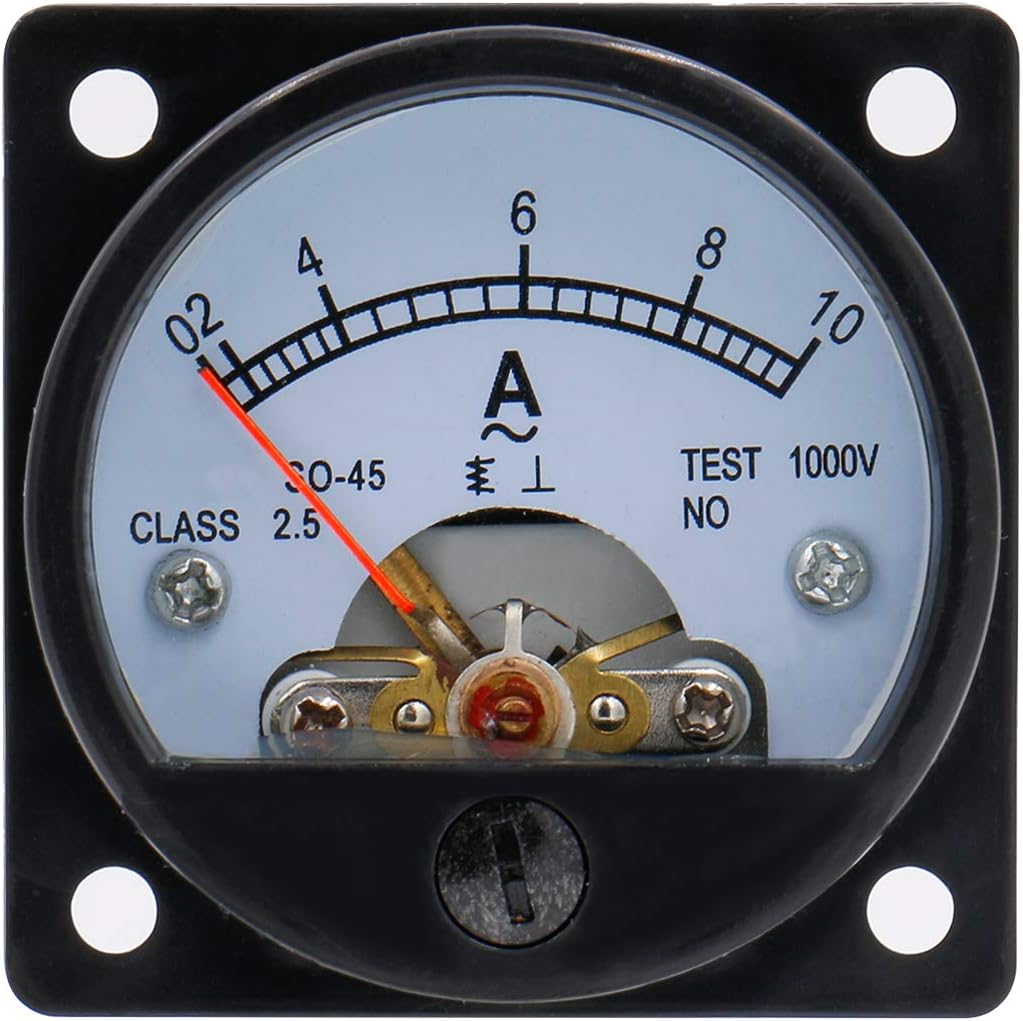 Baomain Ammeter AC 0-10A Round Analog Panel Meter Class 2.5 Accuracy ...