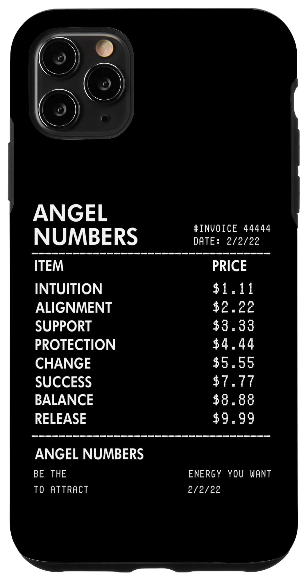 Amazon.com: iPhone 11 Pro Max Angel Numbers Receipt 111 222 333 444 ...