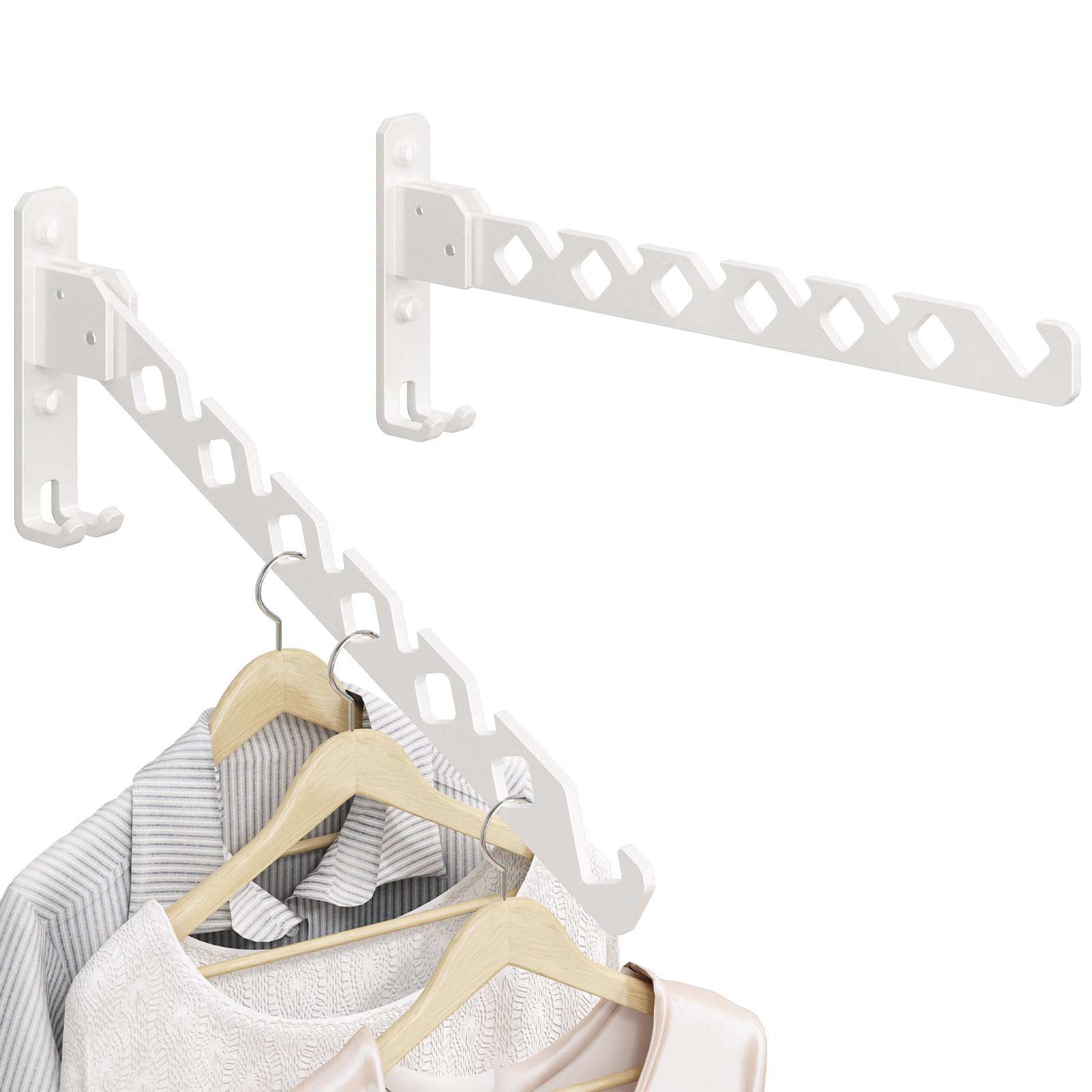 Amazon.com: dancrul Wall Mounted Clothes Drying Rack,Foldable Laundry ...