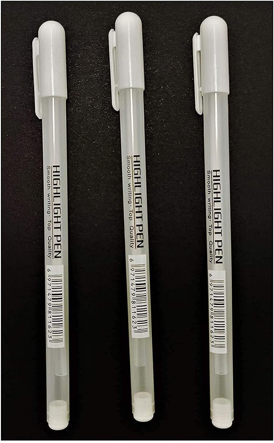 GOODIEBOX White Highlight Gel Pen for Hand Paint Design Mandala Art ...