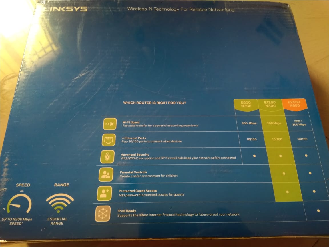 Linksys E2500 (N600) Dual-Band Wi-Fi Router- Black (E2500) - Buy ...