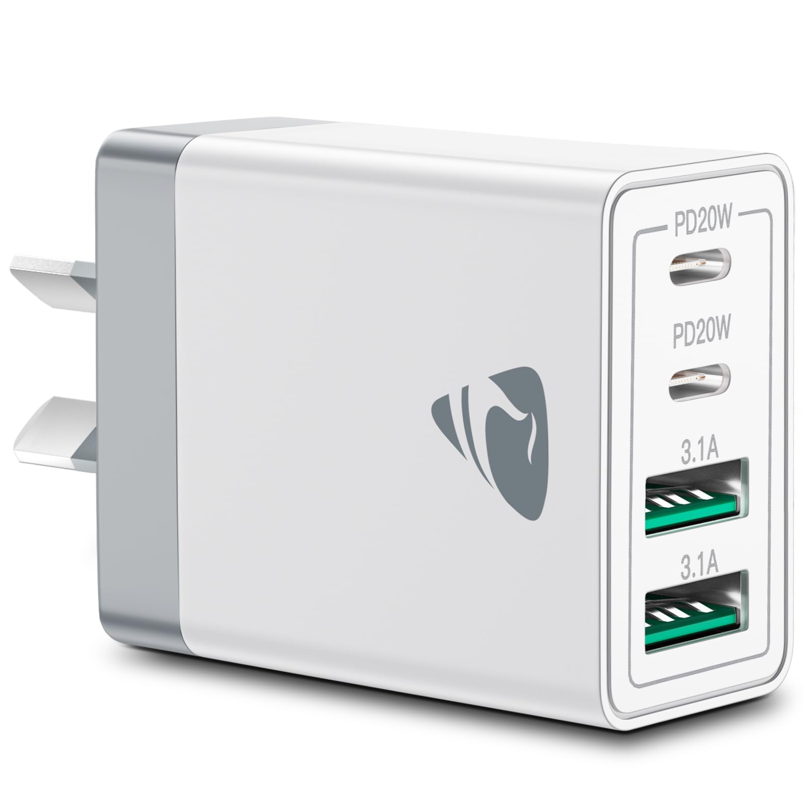 Aioneus 40W USB C Fast Charger, 4-Port USB Wall Charger Plug with Dual ...