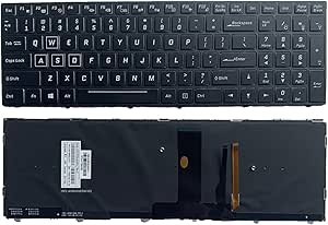 Amazon.com: Tiugochr Laptop Replacement US Layout Colorful Backlight Keyboard for Clevo P950ER ...