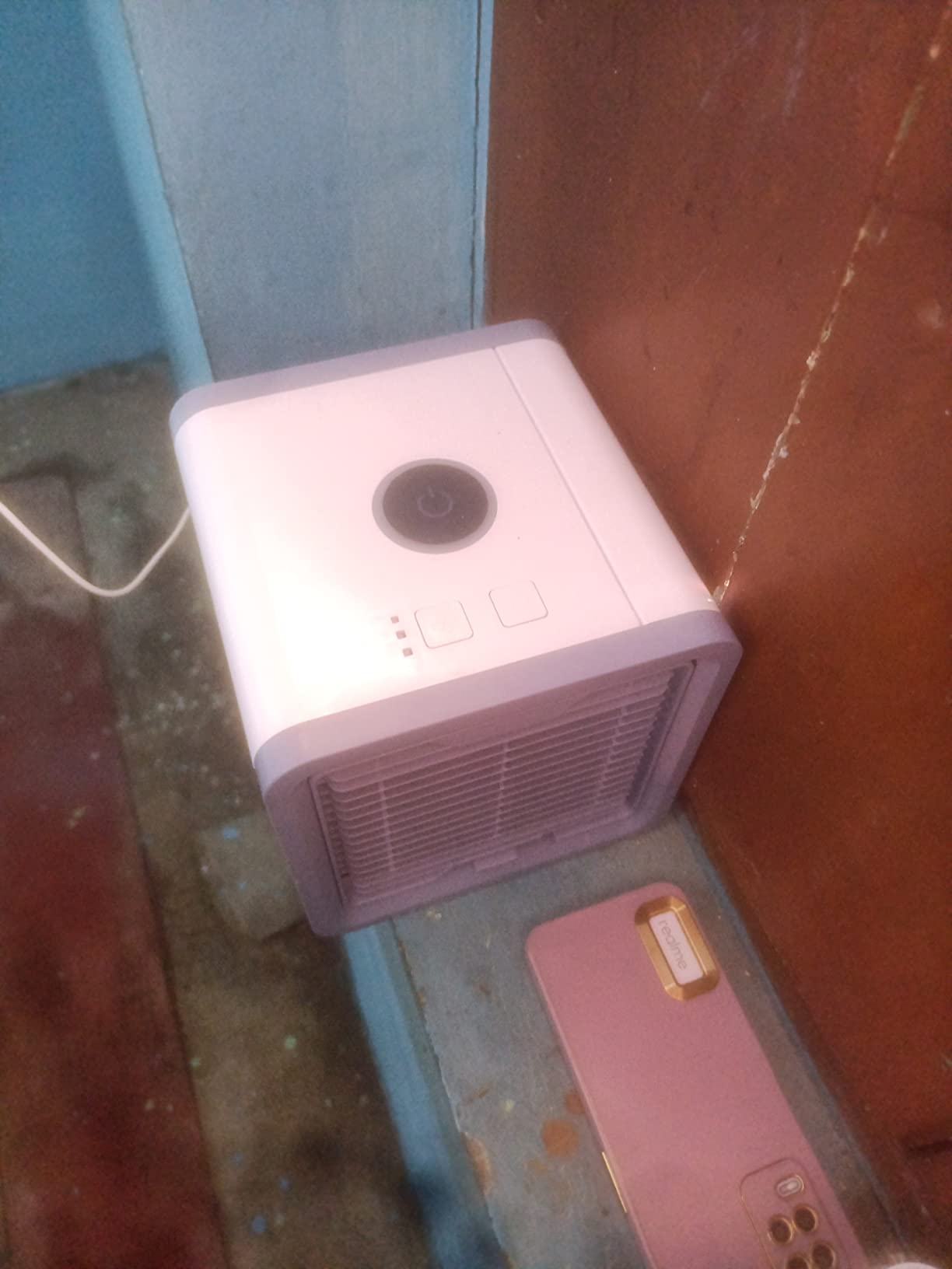 Mini Portable Air Cooler,Personal Space Cooler Easy to fill water and ...