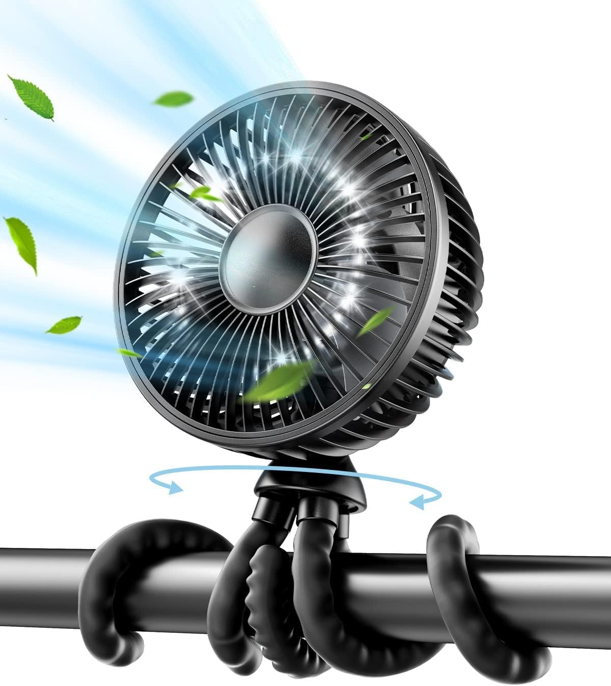 Portable Stroller Fan, Great size Clip on Fan, Detachable 3 Speed ...