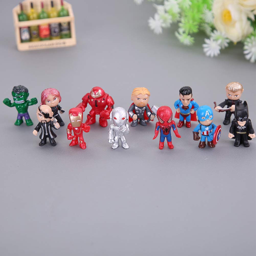Superheros Cake Topper Crlameila Superhero Cake Toppers 20PCS MIni ...
