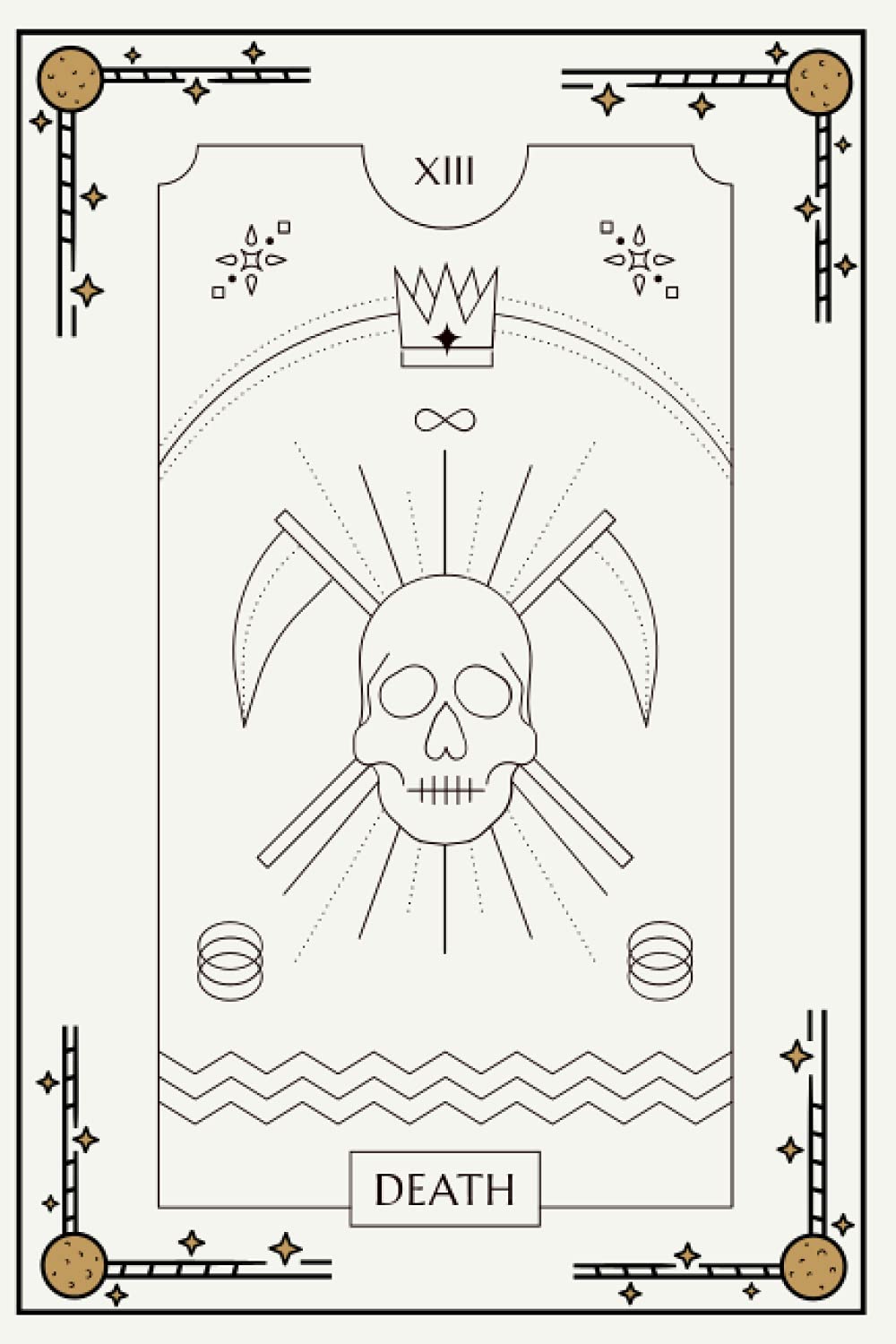 Death Tarot Card Outline Death Tarot Card Necklace Sterling Silver