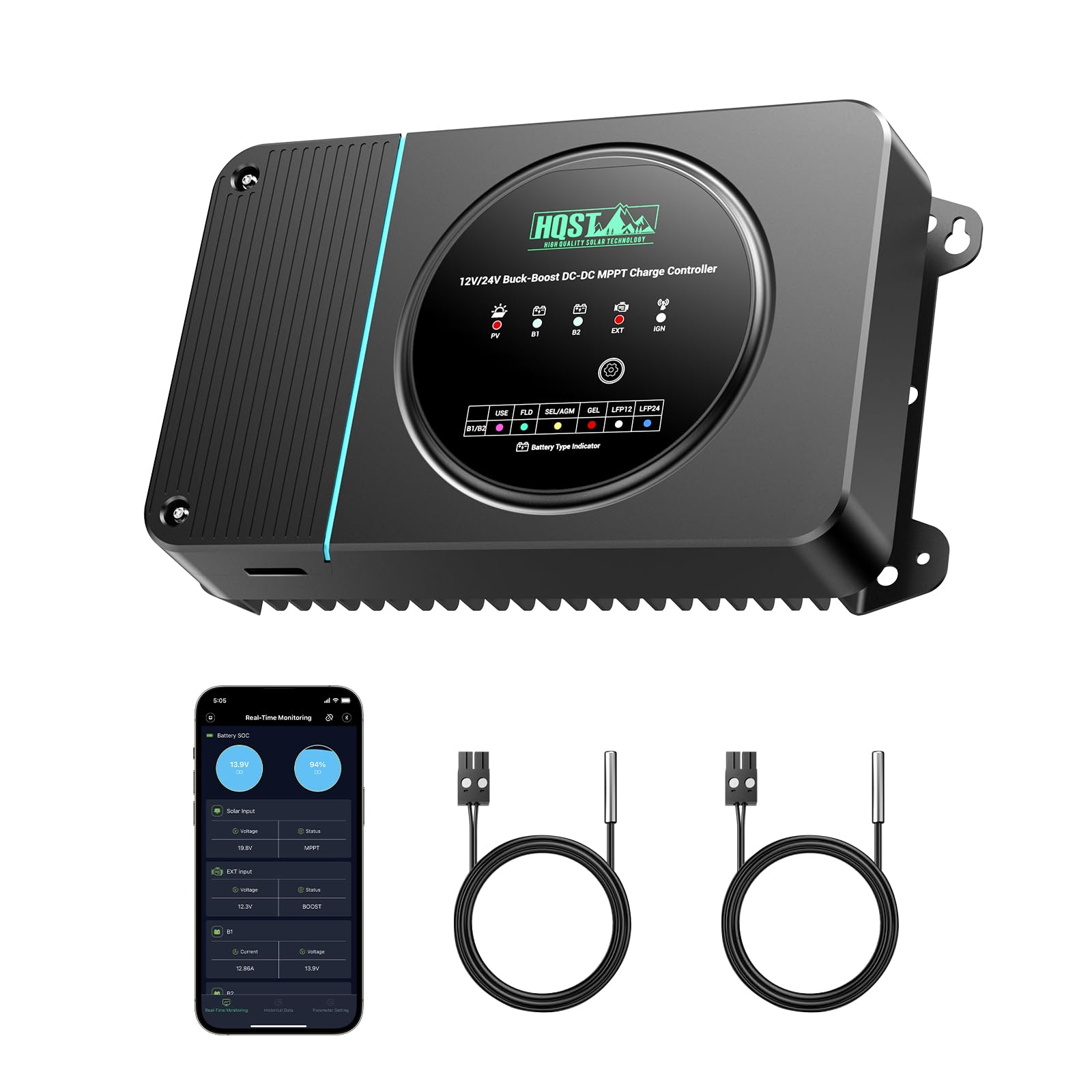 Snapklik.com : HQST 12V/24V 30A DC To DC Charger, Buck Boost Battery ...