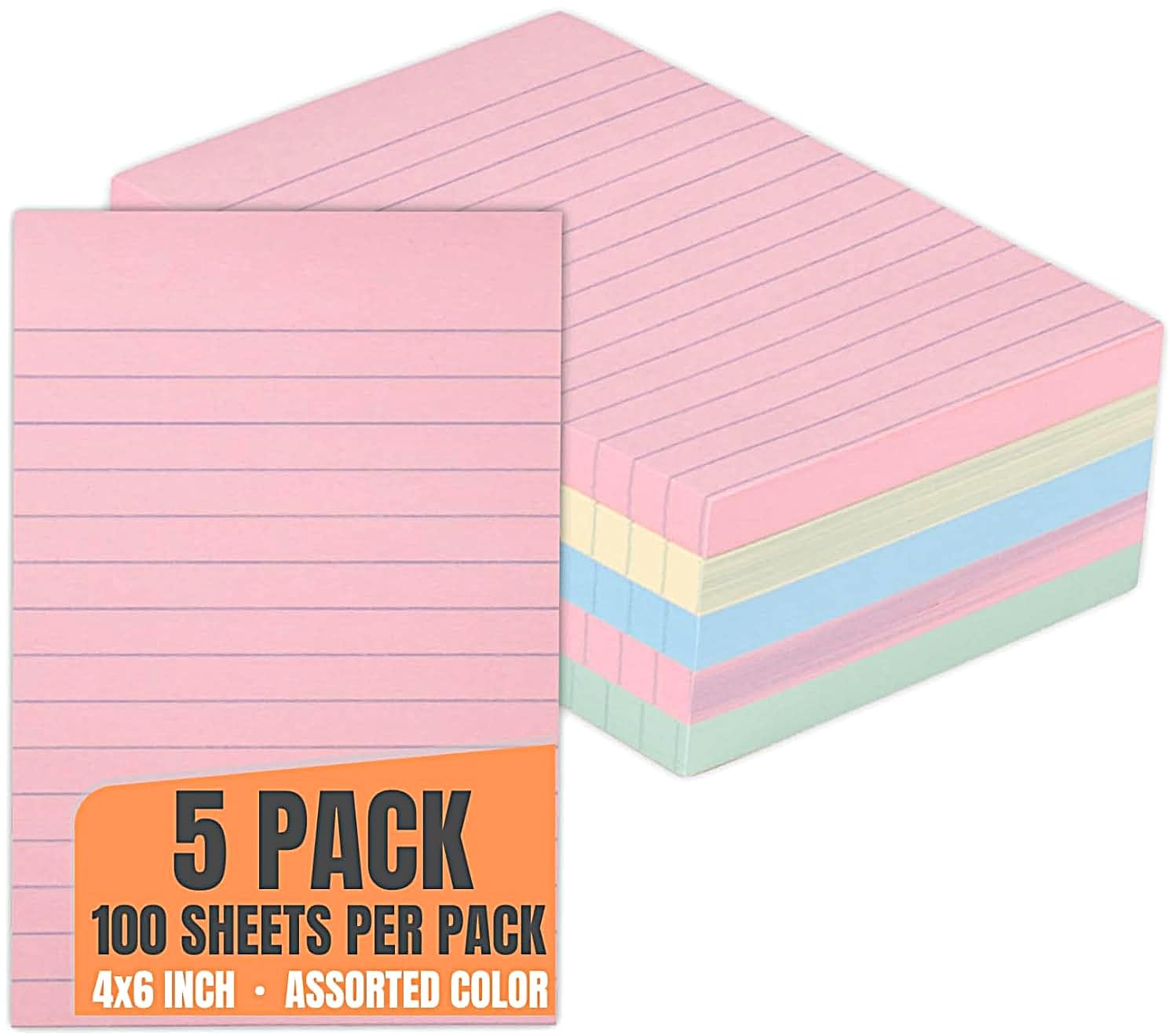Snapklik.com : 1InTheOffice Lined Sticky Notes 4x6, Sticky Note Pads ...