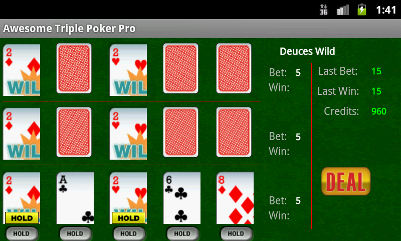 Awesome Triple-Play Video Poker - App on Amazon Appstore