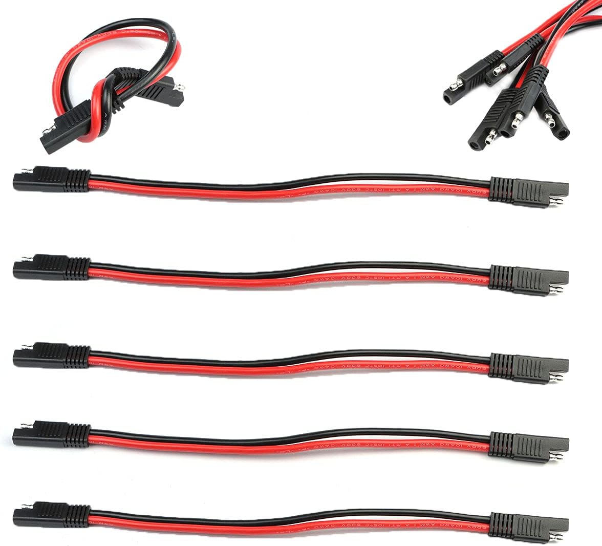 5 Pack 10 Gauge 2 Pin Quick Disconnect Polarized Wire Harness SAE ...