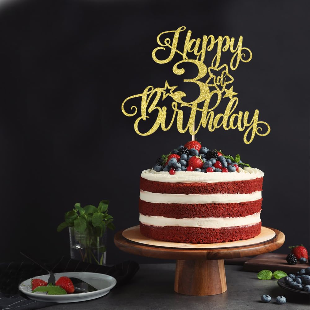 Snapklik.com : Happy 3rd Birthday Cake Topper,Childrens Birthday Cake ...