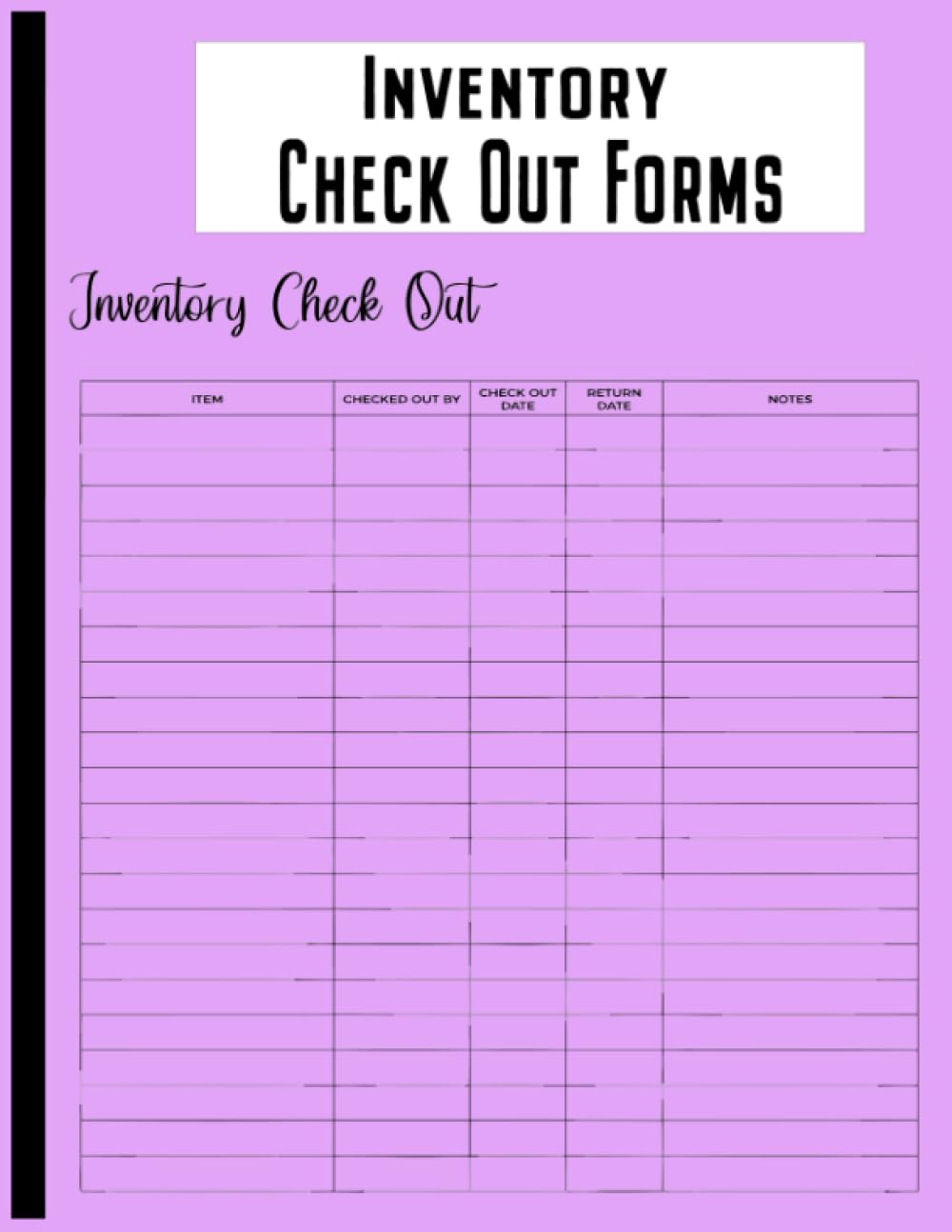 Amazon.com: Inventory Check Out Forms: Inventory Sign Out Sheet ...