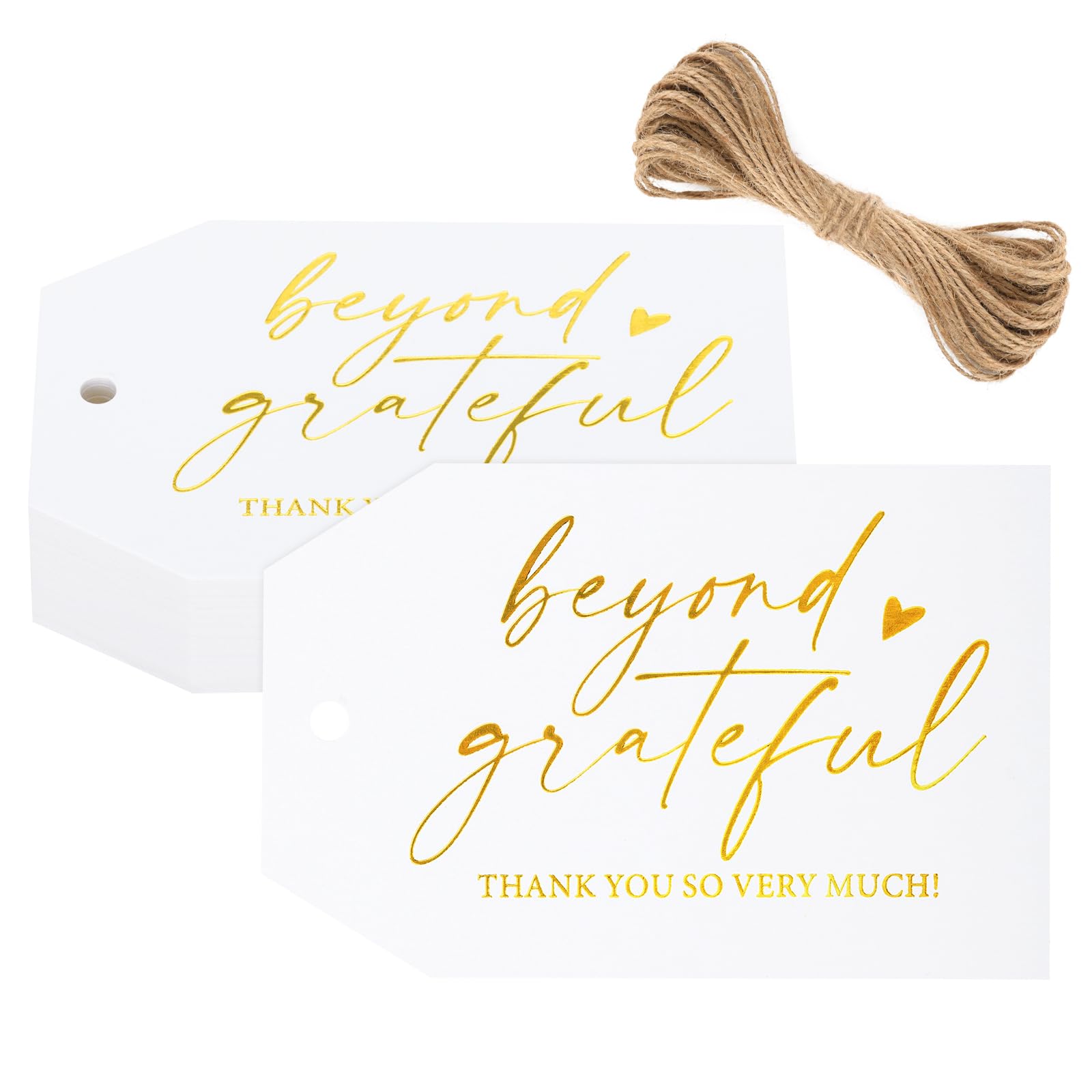 Amazon.com: Anwyll Thank You Gift Tags,50Pcs Beyond Grateful Thank You ...