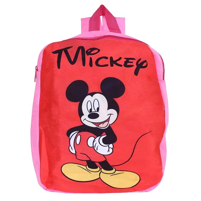 Buy Kuber Industries Disney Mickey Backpack | 2 Compartment Velvet ...