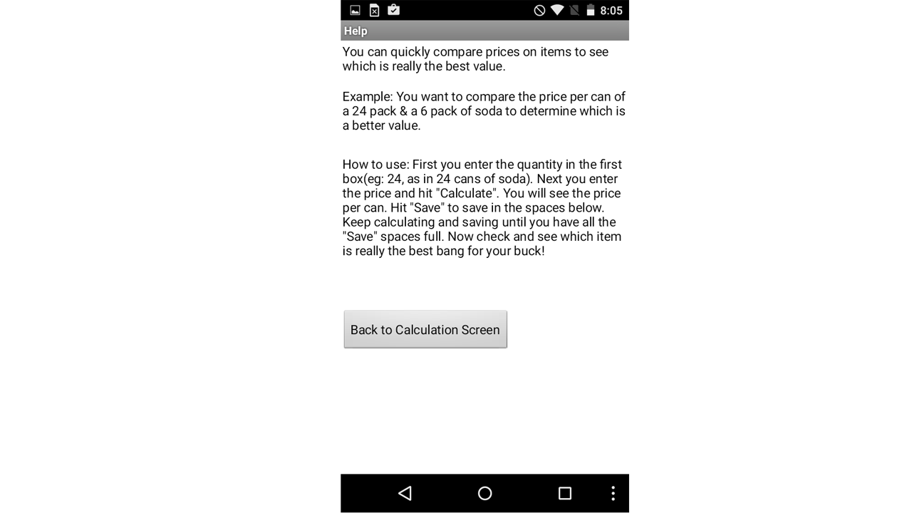 Price Comparison Calculator - App on Amazon Appstore