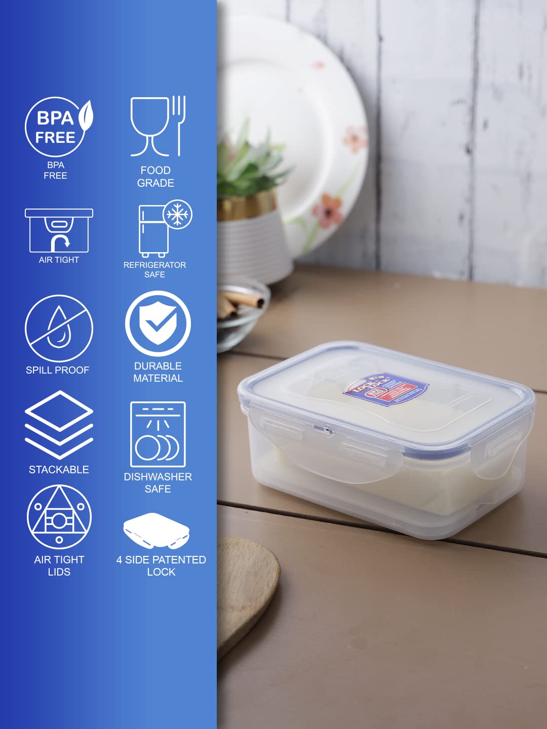 Snapklik.com : LocknLock Easy Essentials Rectangular Butter And Cheese ...