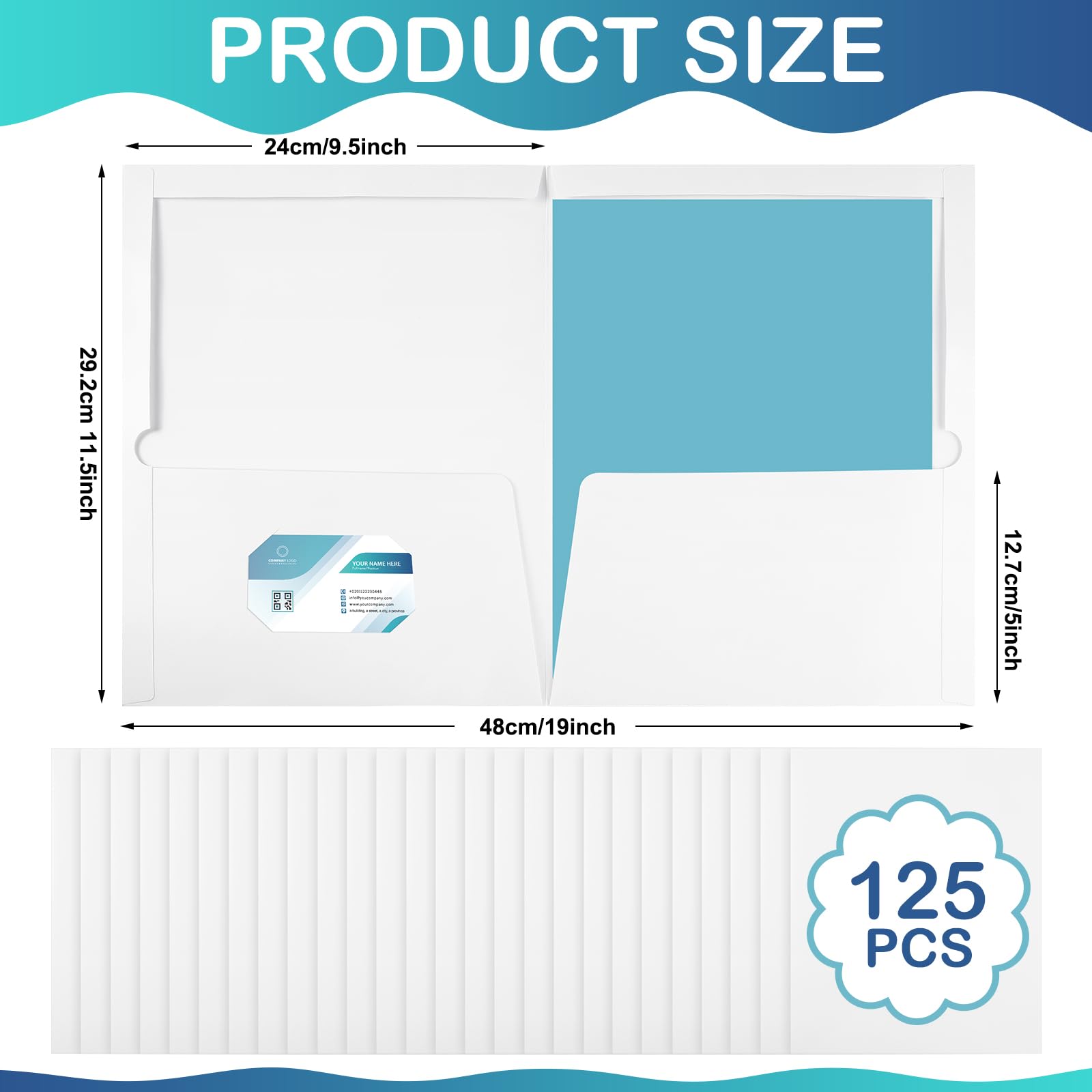 Snapklik.com : Yeaqee 125 Pack 2 Pockets Glossy Laminated Paper Folder ...