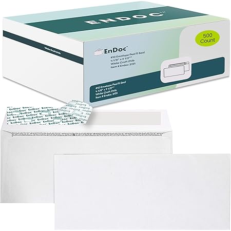 Amazon.com : #10 Business Envelopes Self Seal - 500 Count, Tinted ...