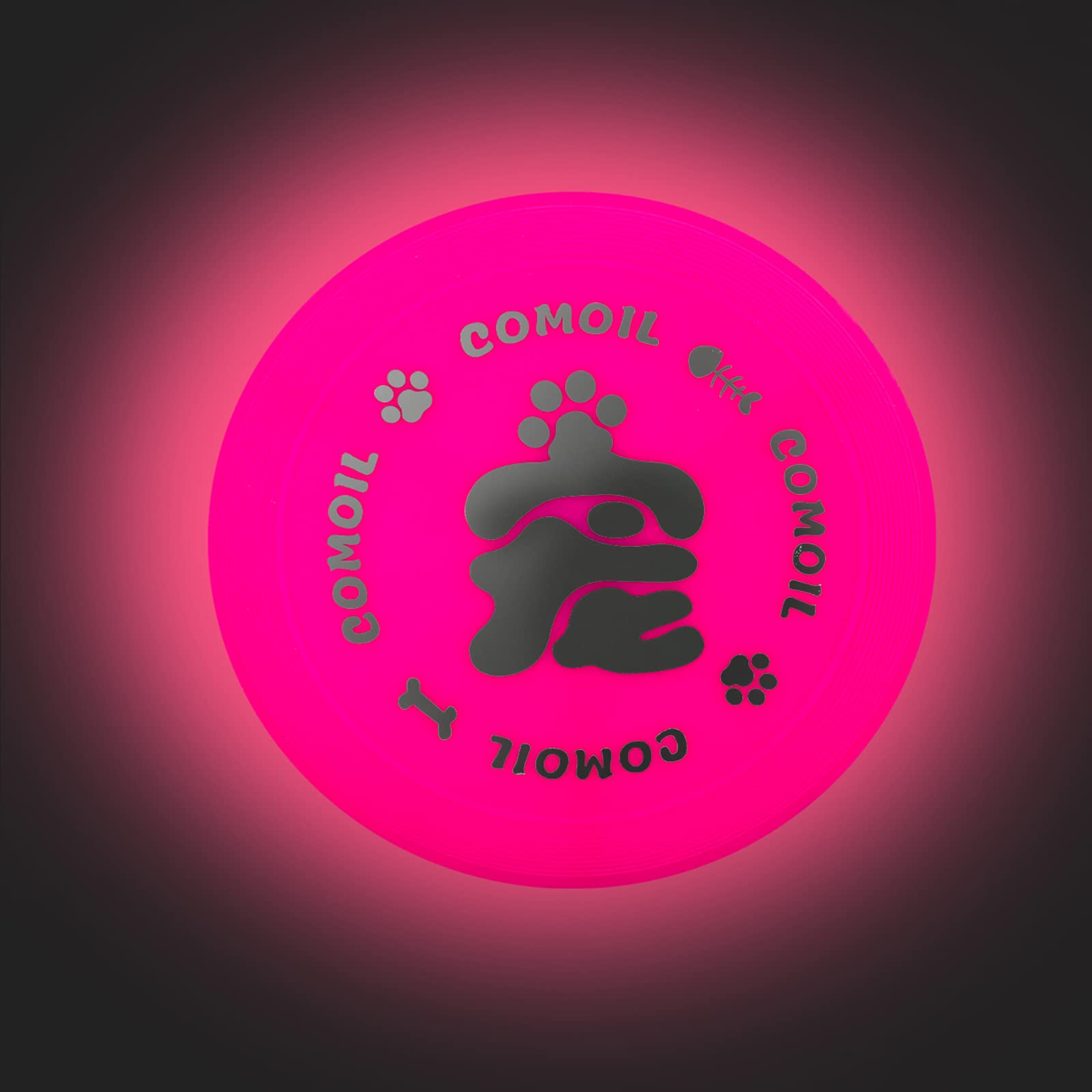 COMOIL Glowing Dog Flying Discs for Small Medium Dogs, LED Flyer for ...