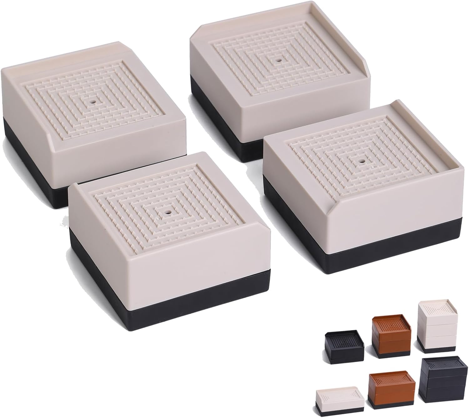 Amazon.com: LUCKYQTQH Bed Risers Adjustable Furniture Risers Heavy Duty ...