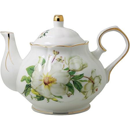 Amazon.com | YOLIFE Pink Rose Ceramic Tea Pot, Ivory Vintage Floral ...