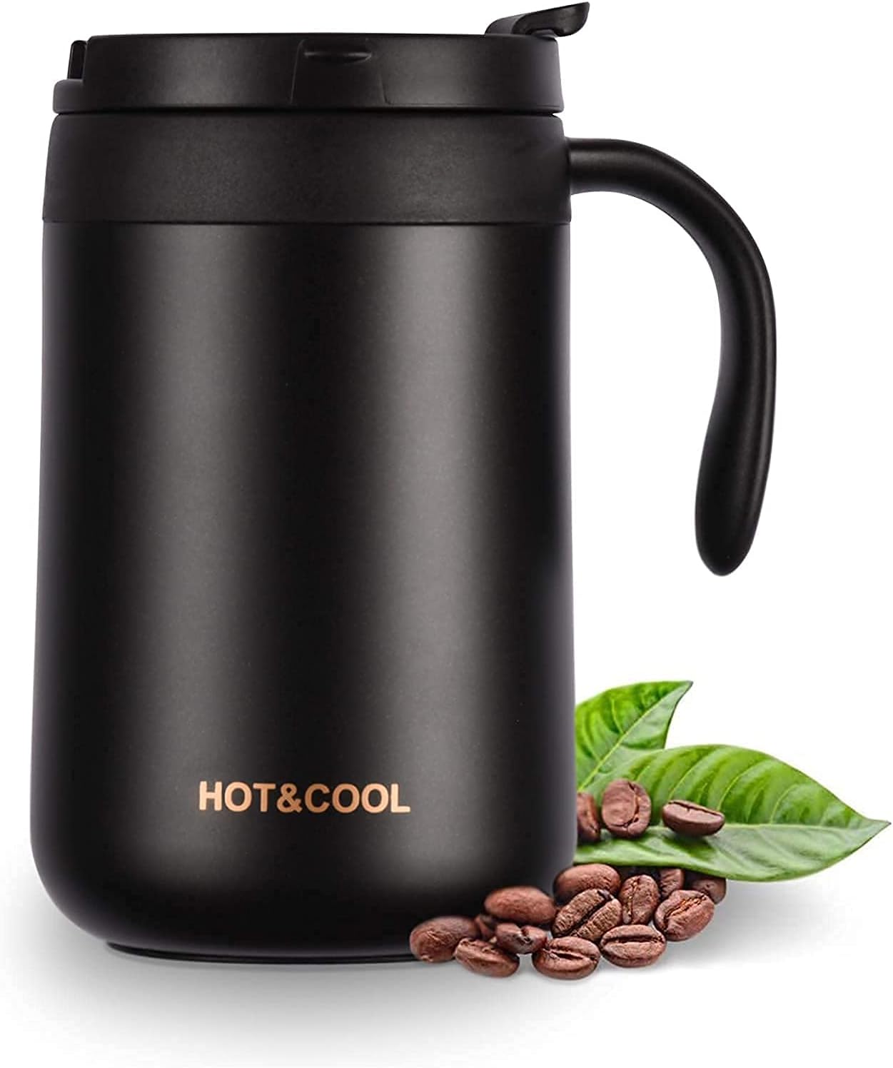 Stainless Steel Travel Mug with Slide Lock Lid 400ml : Amazon.co.uk ...
