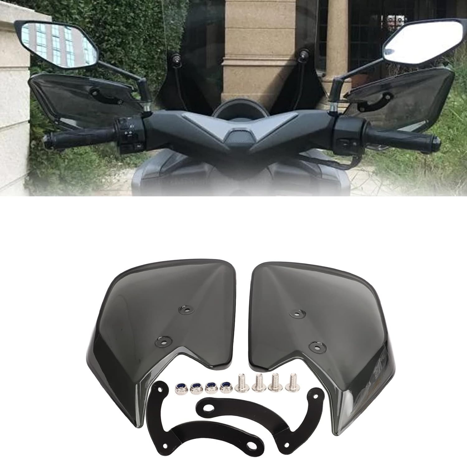 Amazon | MO nmax125 NMAX 125 NMAX155 2023年式 8BJ-SEG6J XMAX 125 250 2023 V2 ハンドルカバー 風防 雨除け 防寒対策 ...