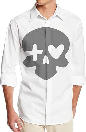 Amazon.com: Memoy McCree Skull Men Long Sleeve Latest Oxford Dress ...
