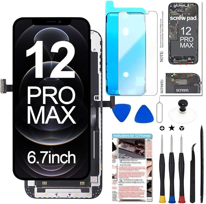 Amazon.com: for iPhone 12 Pro Max Screen Replacement 6.7 inch, 3D Touch ...