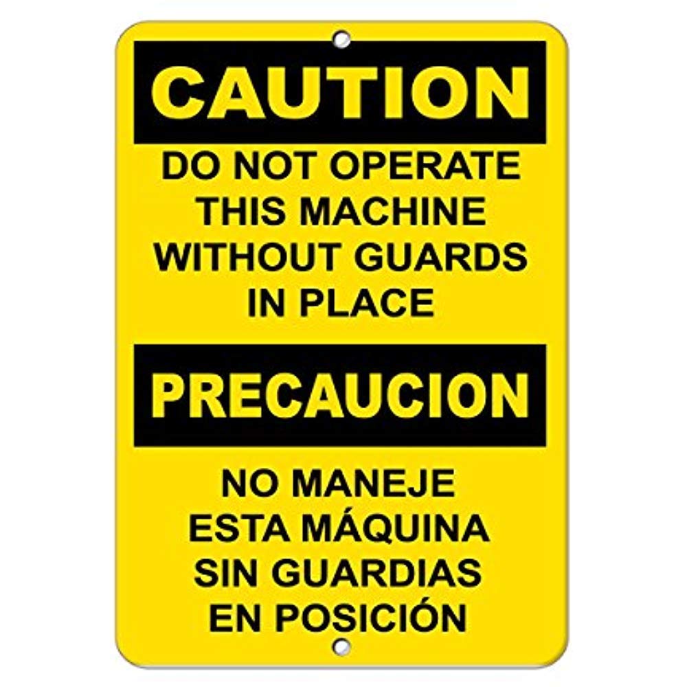 Buy NDTS Metal Deco Sign 12x16 inches Road Signs Caution Operate ...