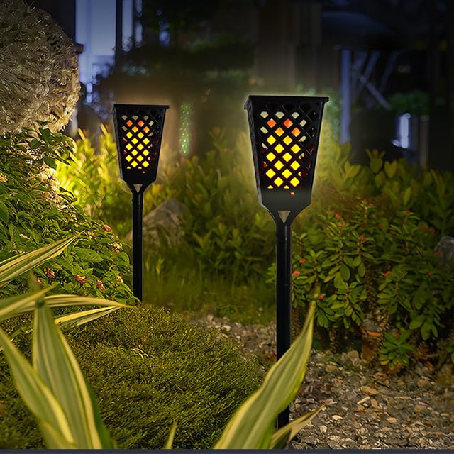 Buy SQUICKLE Solar Powered Tiki Lights | Waterproof Garden Tiki Torch ...